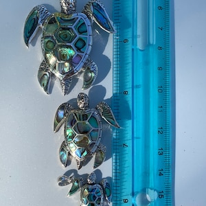 Green Sea Turtle Necklace Pendant. Hawaiian Honu. Sterling Silver ...