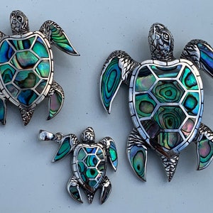 Green Sea Turtle Necklace Pendant. Hawaiian Honu. Sterling Silver ...