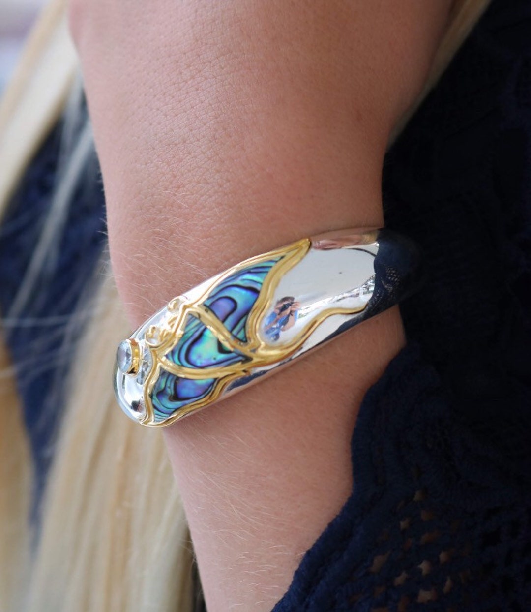 Manta Ray Cuff Bracelet. Sterling Silver 18K Gold Vermeil - Etsy