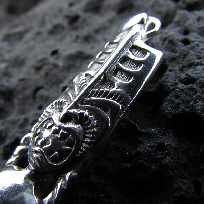 Hawaiian Tribal Tiki Pendant Necklace | Sterling Silver | Gift ...