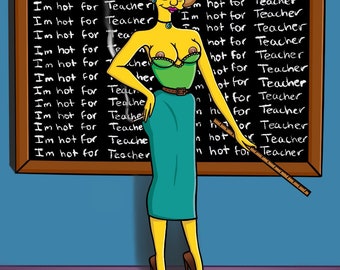 Ms Krabappel Fan Art Etsy