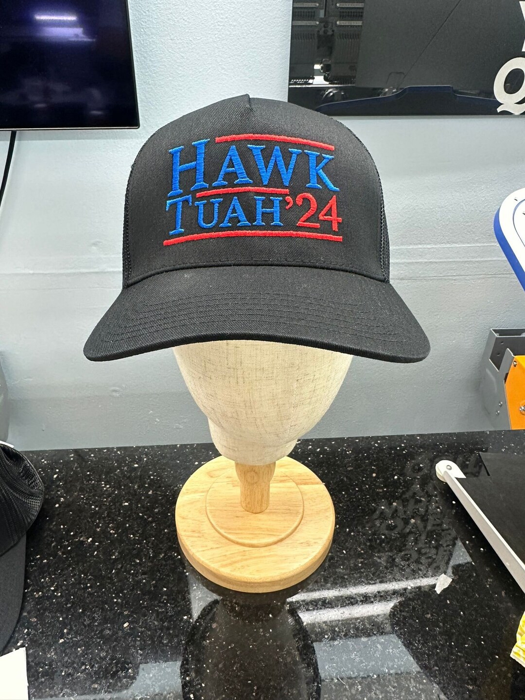 Hawk Tuah Embroidered Trucker Cap - Etsy