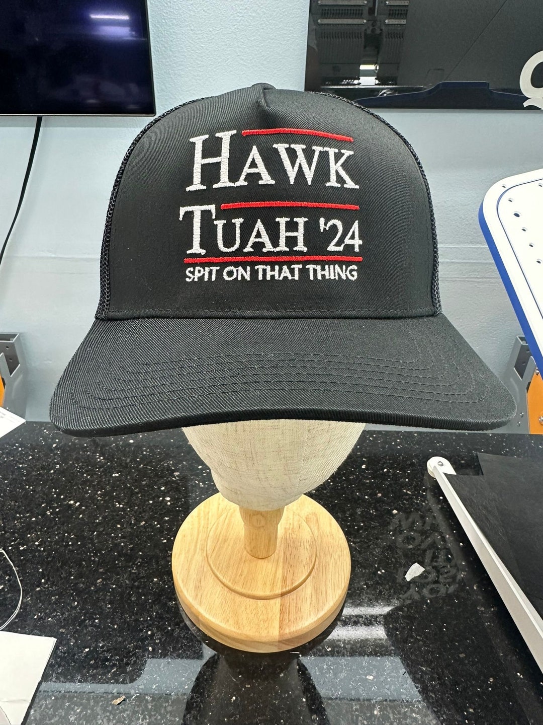 Hawk Tuah Embroidered Trucker Cap - Etsy