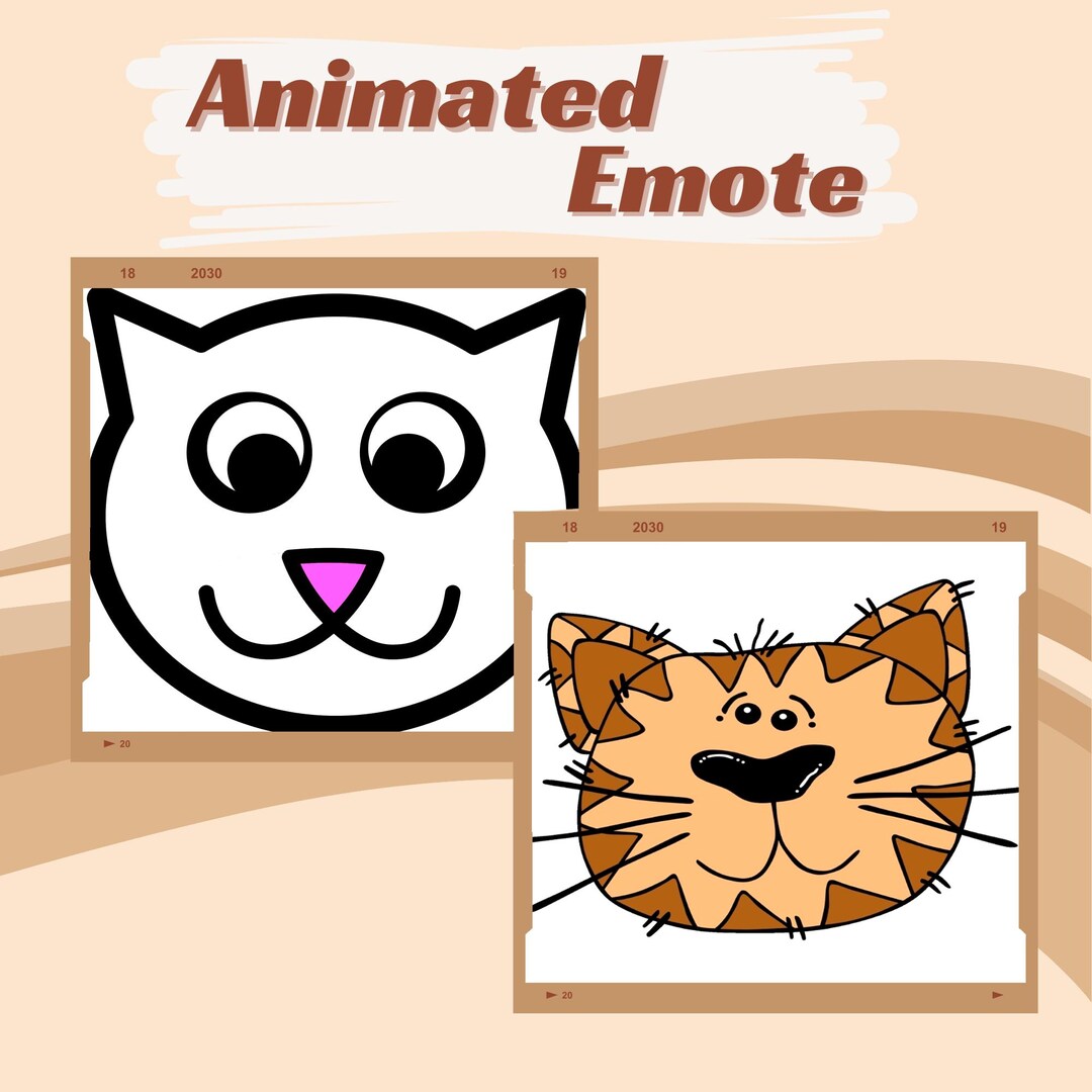 Cute Cat Faces Animated Emotes Twitch Youtube Discord Kawaii Kitten ...