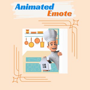 Cute Chef Animated Emotes for Twitch Youtube Discord Kawaii Animated ...