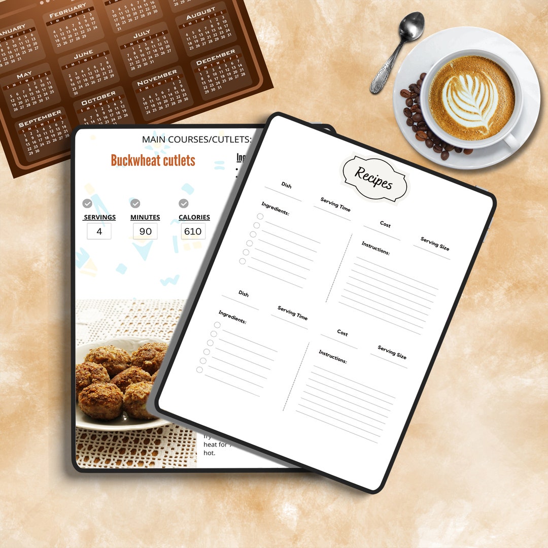 Ukrainian Recipe Card Blank Recipe Templates 5 Pieces Tradicional ...