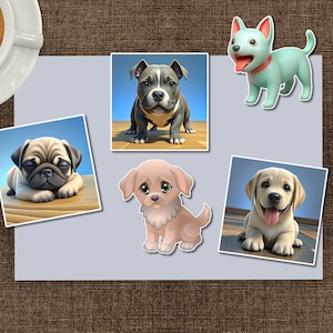 Puppy Stickers for Discord and Telegram Dog Portrait Funny Pet Emotes ...