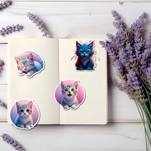 Kitten Stickers for Discord and Telegram Cat Portrait Funny Pet Emotes ...