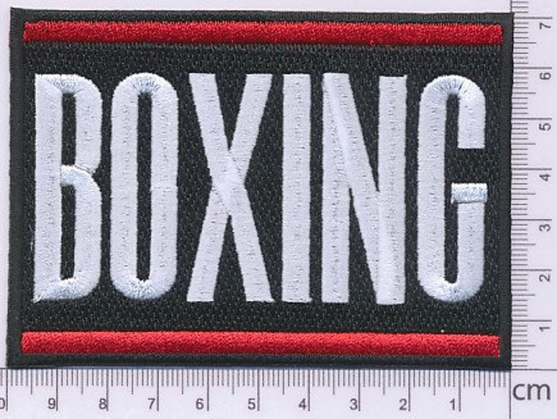 Boxing - Iron on Sew on Embroidered Badge Applique Motif Patch - Etsy