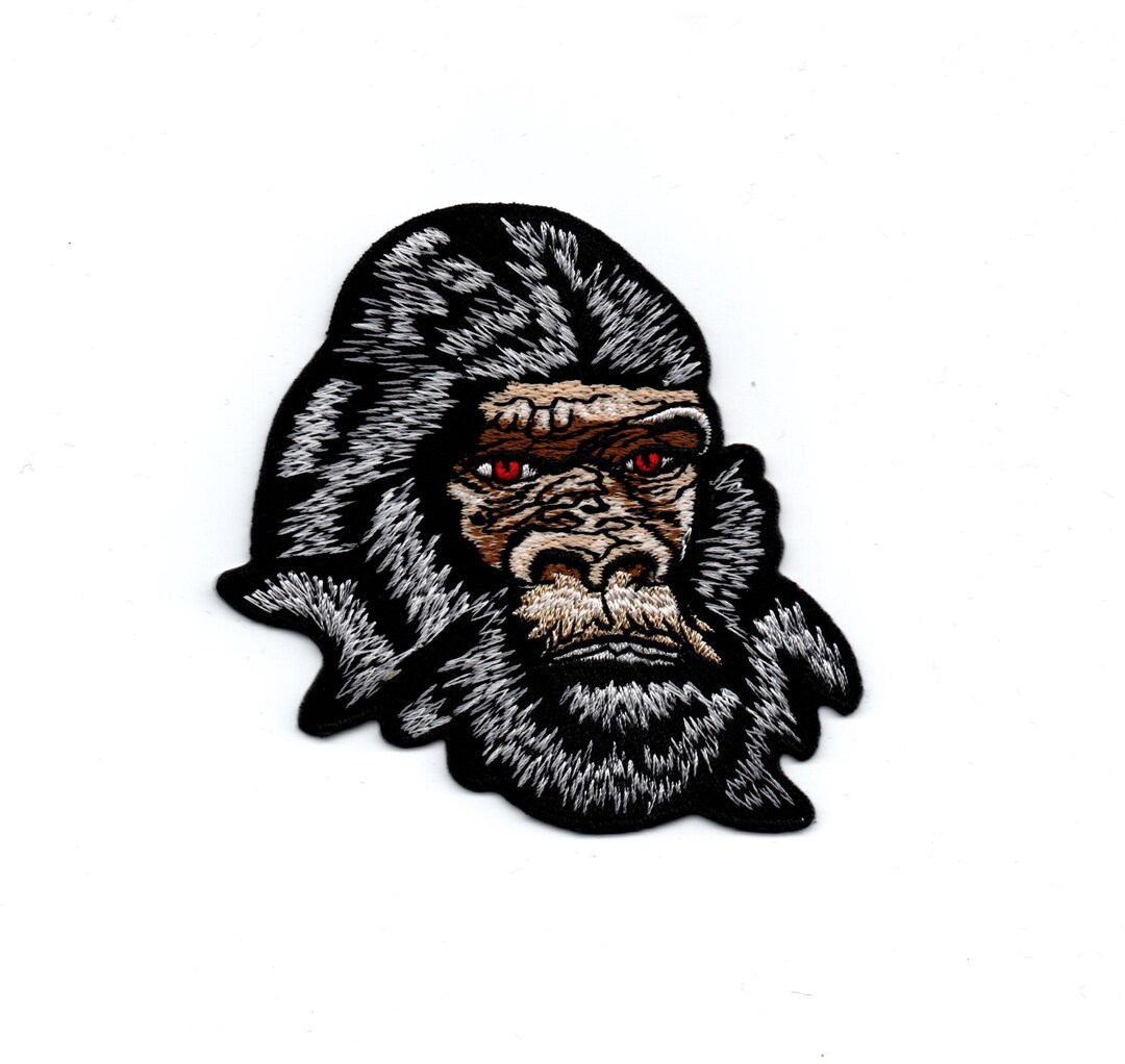 Gorilla - Iron on Patch Embroidered Applique Motif - Etsy