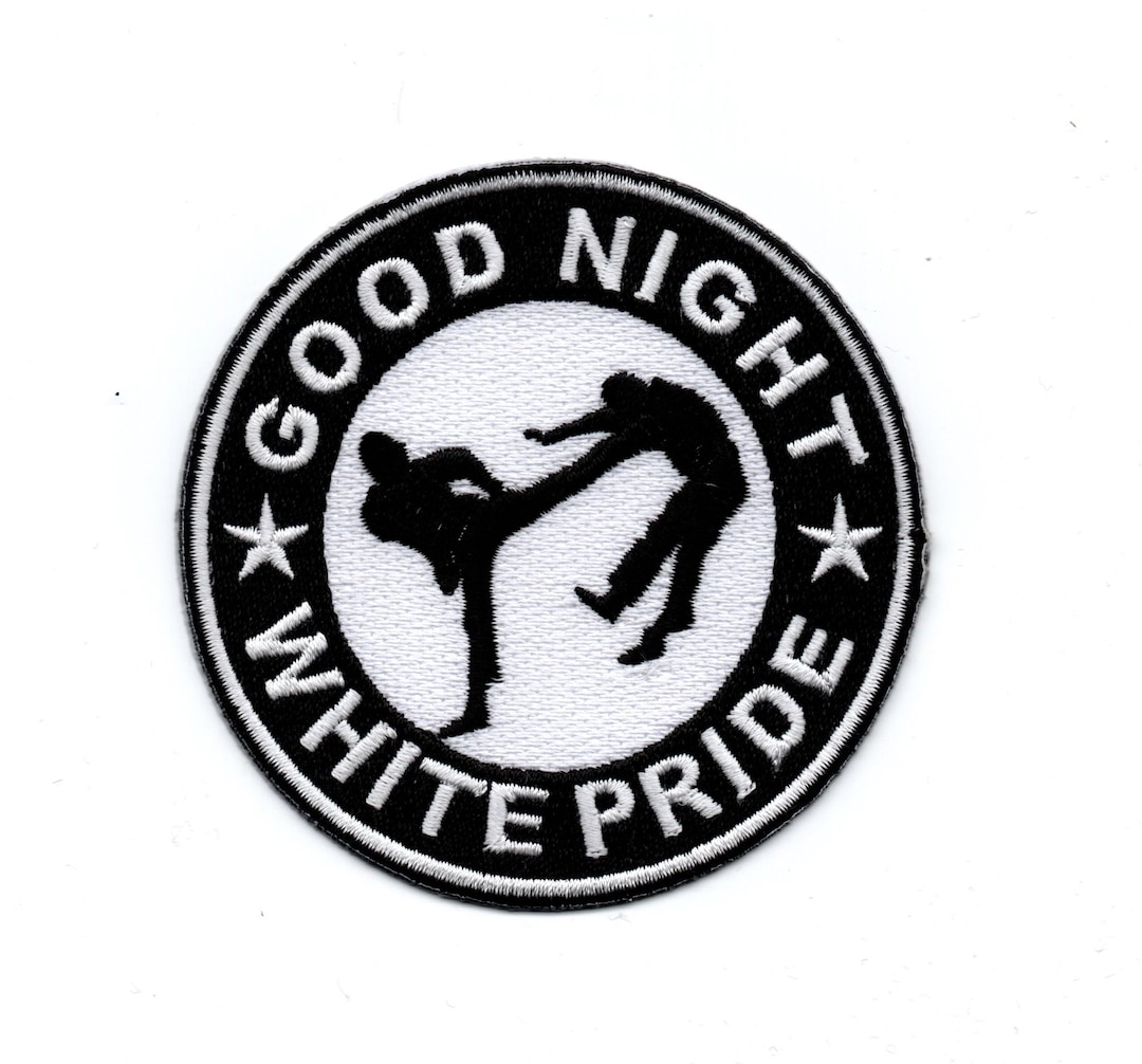 Good Night White Pride - Iron on Patch Embroidered Applique Motif - Etsy