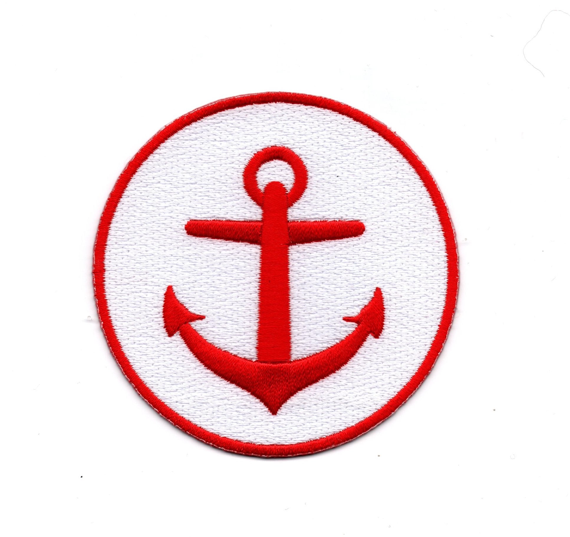 Anchor Red Iron on Patch Embroidered Applique Motif - Etsy UK