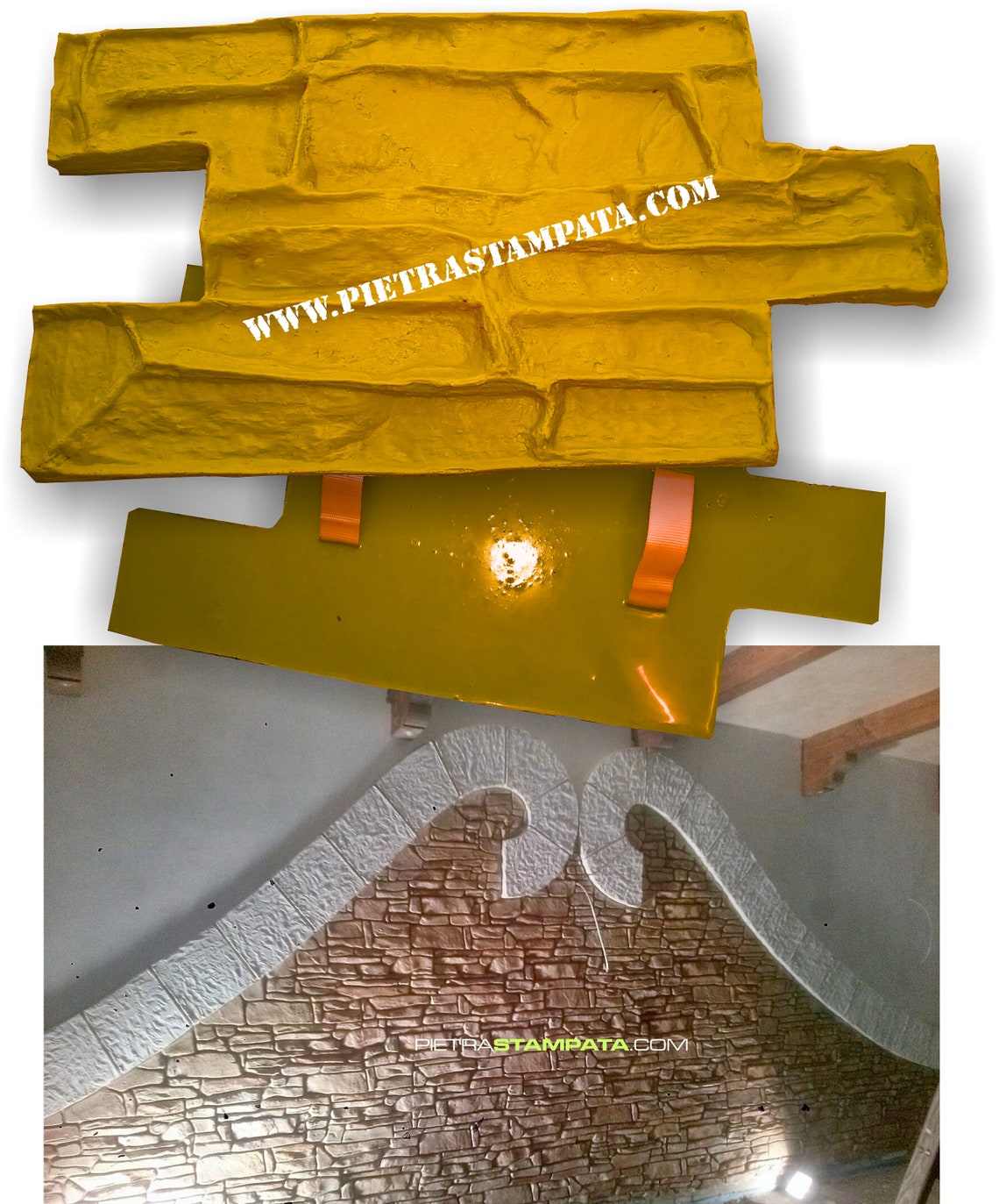 Concrete Vertical Stamp Mats Decorative Concrete Walls Veneer Stone ...