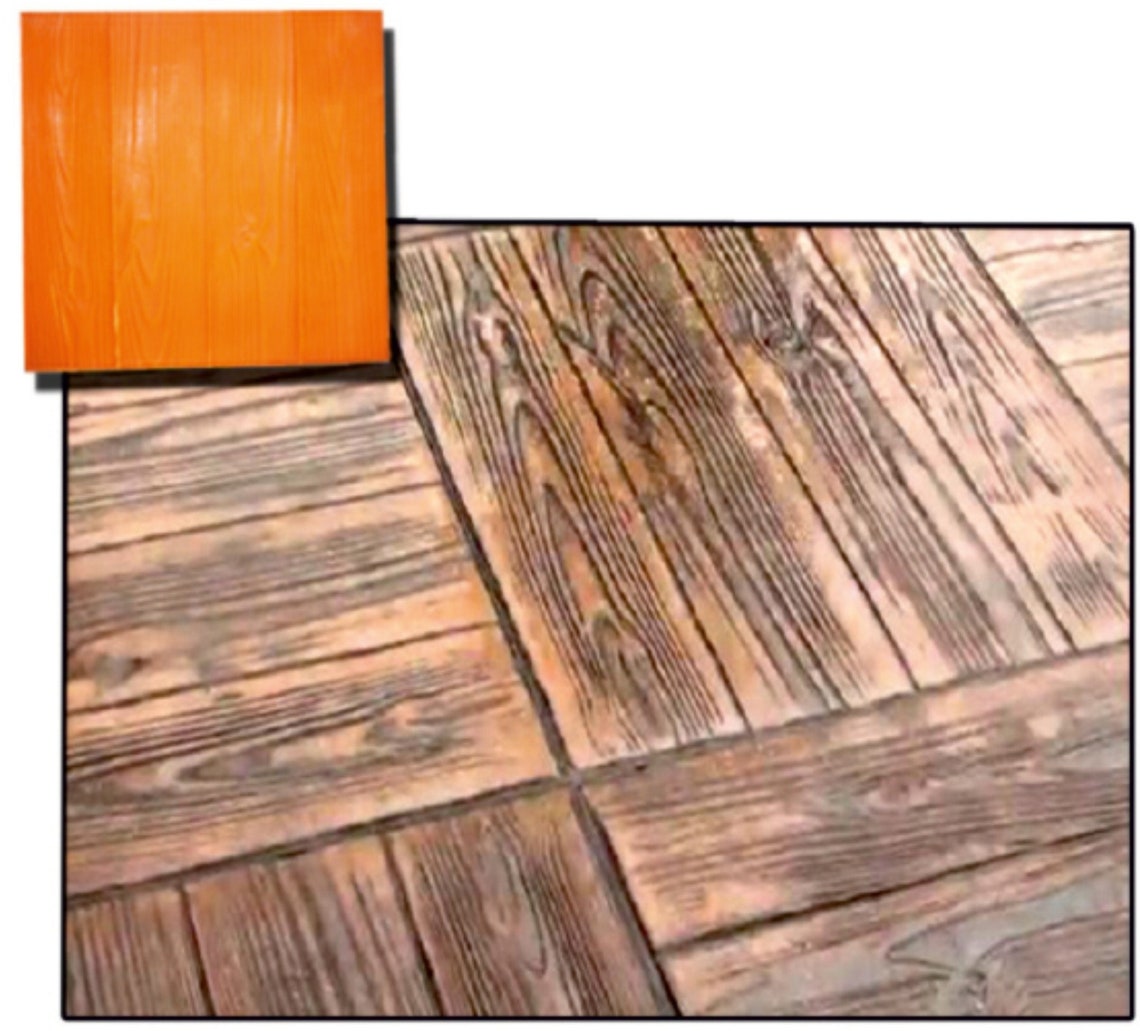 Concrete Rubber Wood Stamp Mats Decorative Concrete Walls Veneer Stone ...