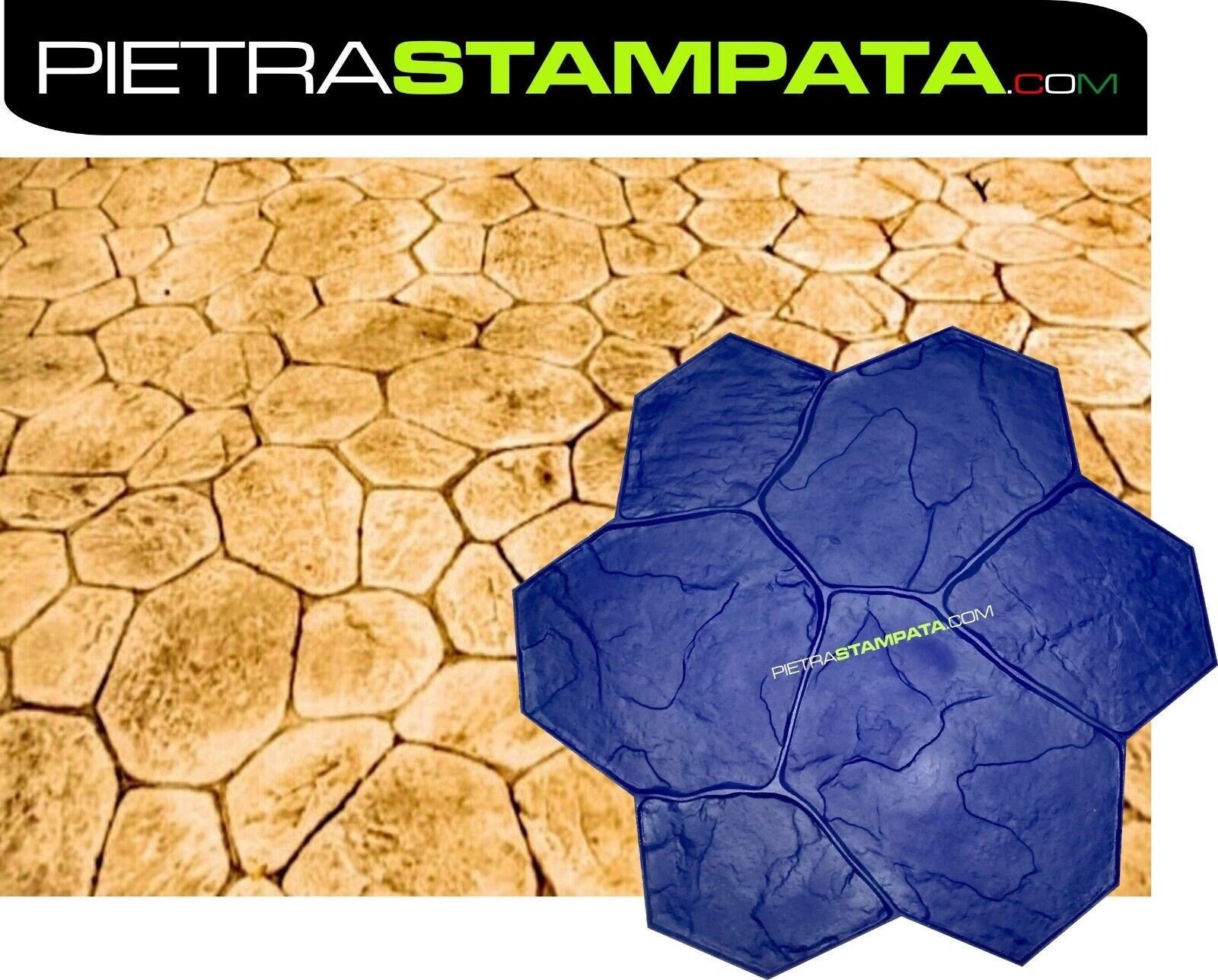 Random Stone Rock Decorative Concrete Cement Imprint Texture Stamp Mat ...