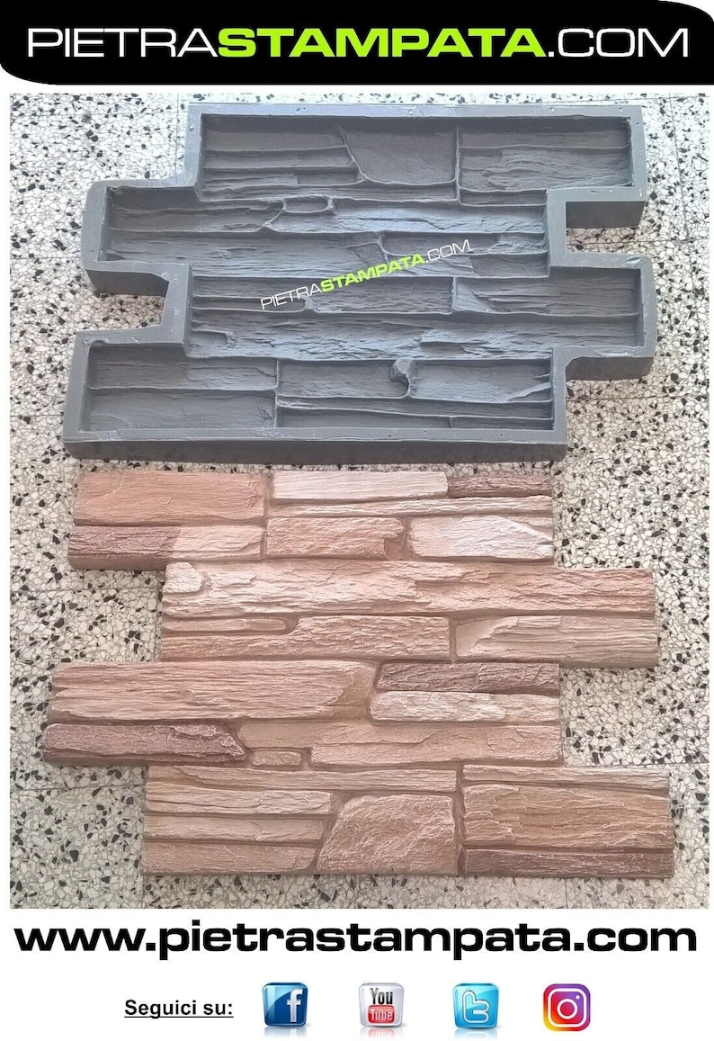 CONCRETE CEMENT PLASTER Mold Veneer Stone Mold Polyurethane Stone Mold ...