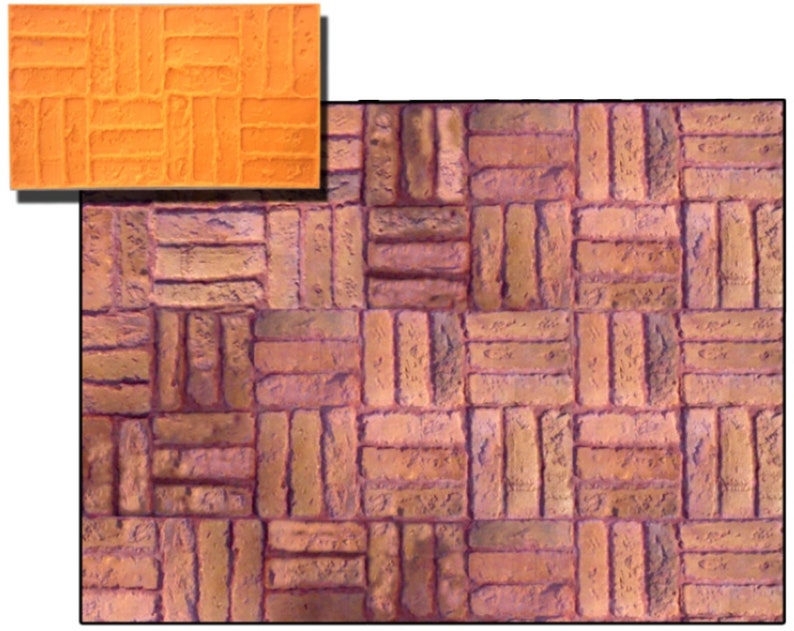 Concrete Vertical Stamp Mats Decorative Concrete Walls Veneer Stone ...