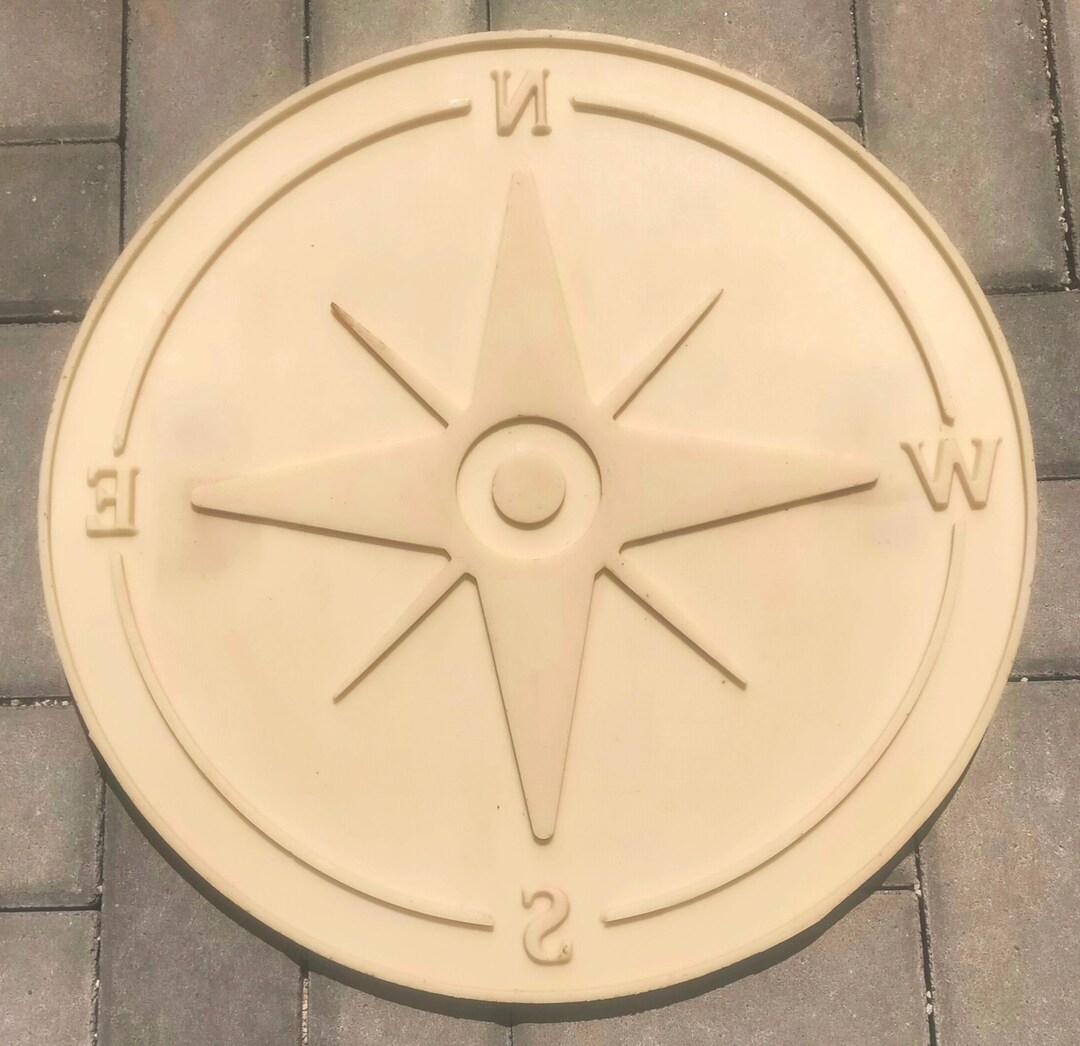 Concrete Cement Stamp Mats Concrete Rubber Stamp - Directional Compass ...