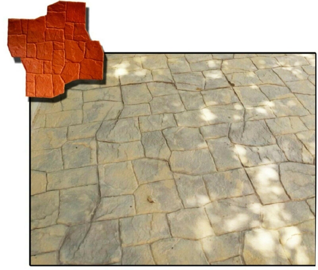 Moule de sol estampé de roche reconstituée tampon de ciment en béton ...