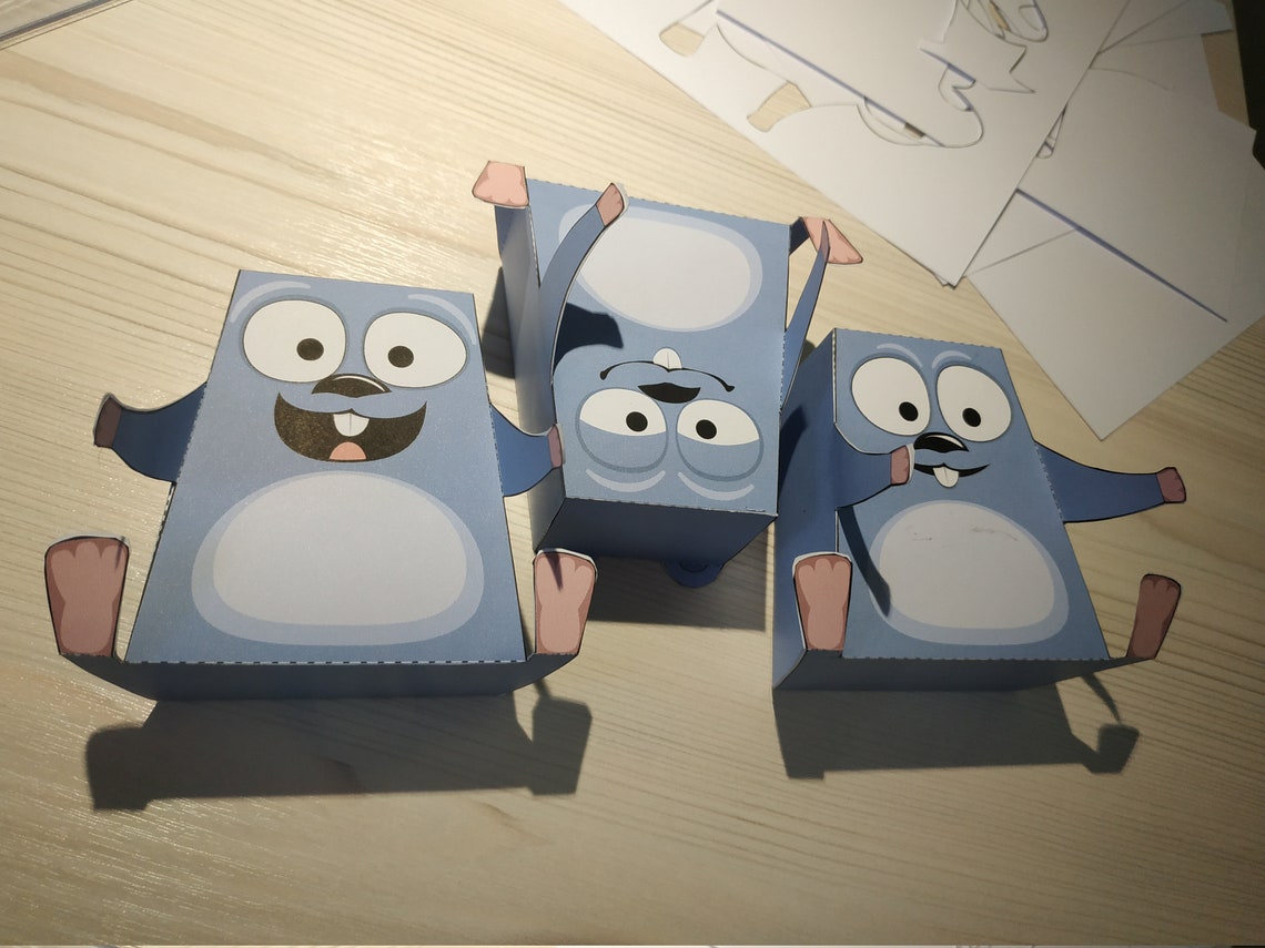 DIY Lemmings Paper Toy Fanart Favor Box for The Lemmings | Etsy