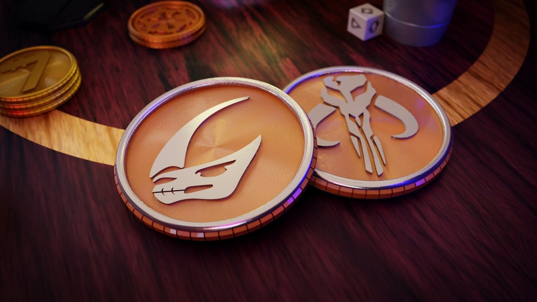 Sabacc Token faction Indicator Coin Mandalorian & Mudhorn - Etsy