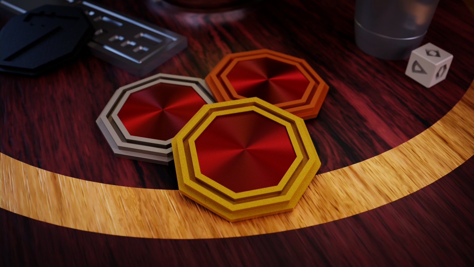 Sabacc Coin Chip crimson Octagonal - Etsy