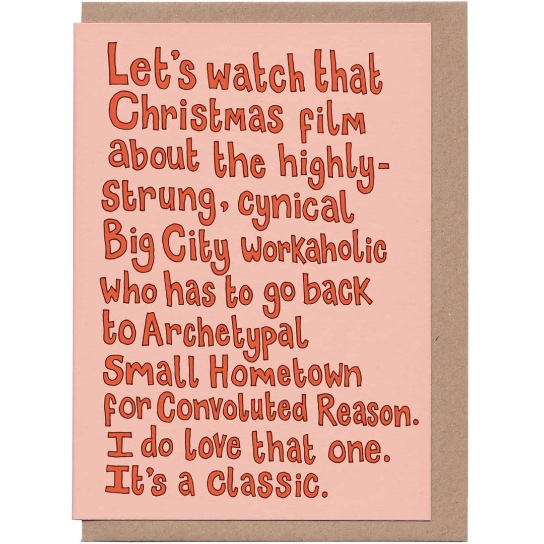 Christmas Film Tropes Funny Christmas Card Romantic Christmas Films ...