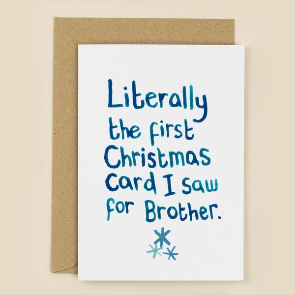 Christmas Card Funny for Brother - Etsy