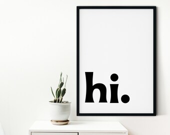 Hi Poster - Etsy UK