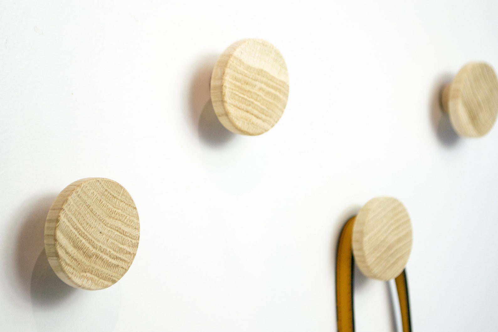 Round Oak Wood Wall Hook Minimalist Coat Hook Oak Modern | Etsy UK