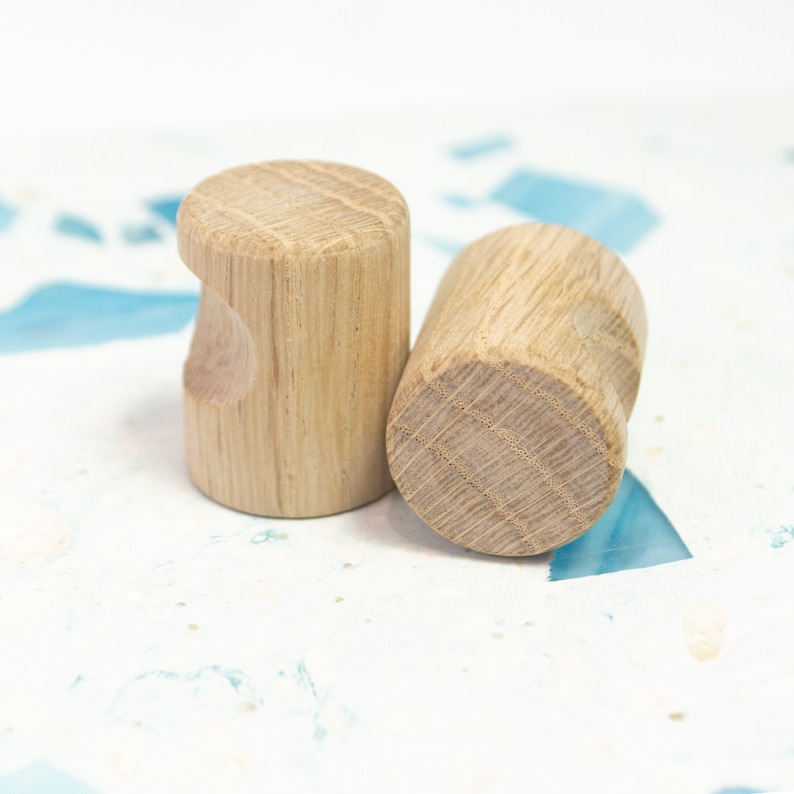 Small Oak Wood Knob Minimalist Handle Modern Cabinet Pulls - Etsy UK