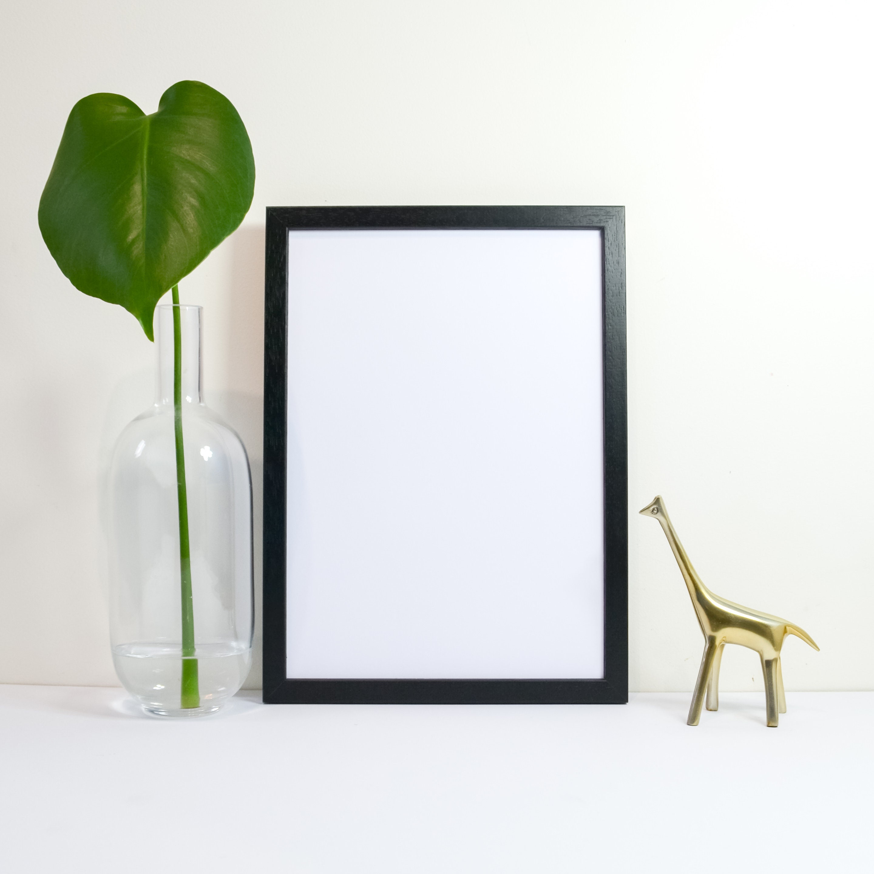 Black picture frame Handmade black wood wall art frame A5 | Etsy