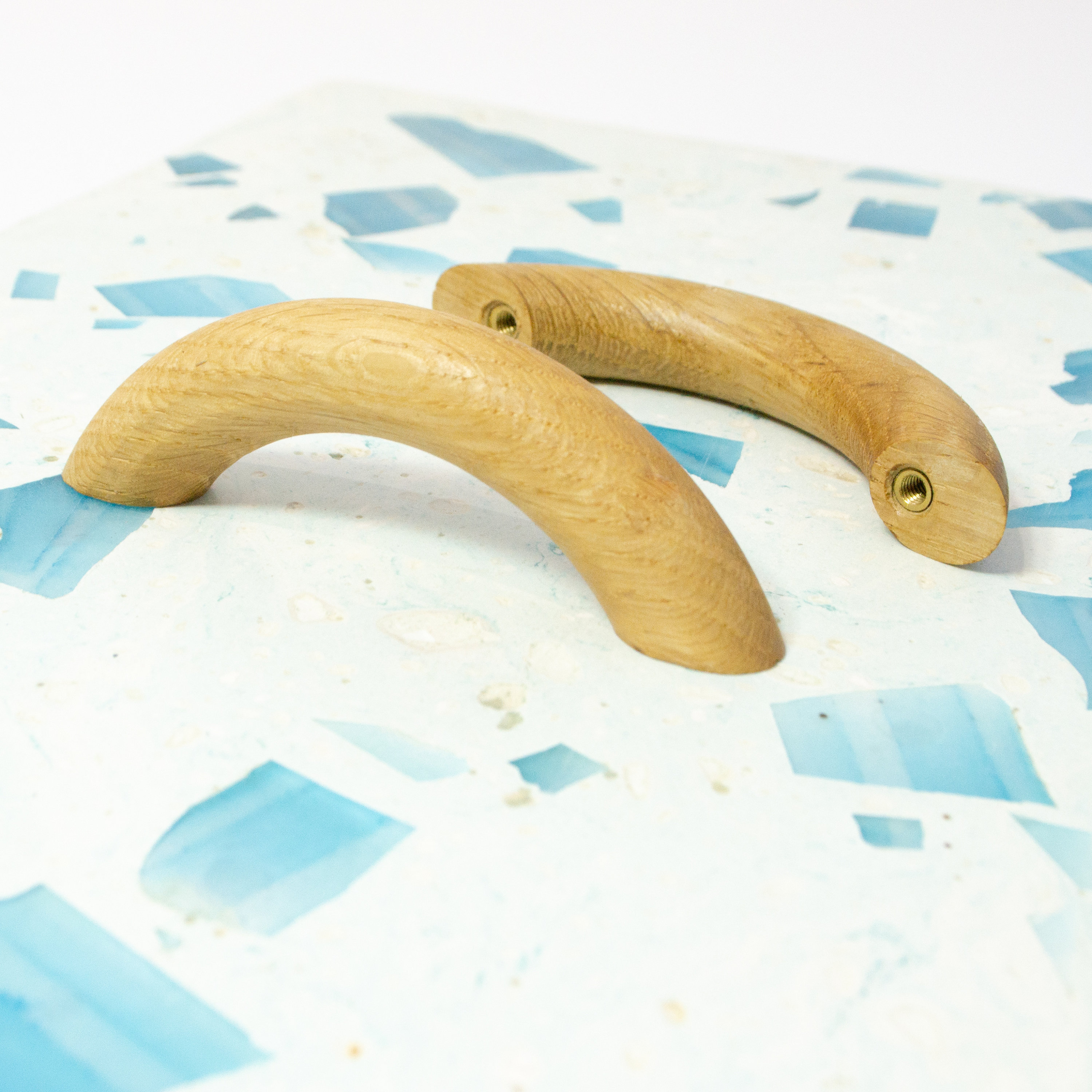 Oak Wood Drawer Handles, Minimalist Handle Modern Cabinet Pulls, Wood ...