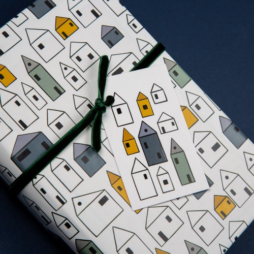 New Home Wrapping Paper New Home Gift Wrap Housewarming - Etsy