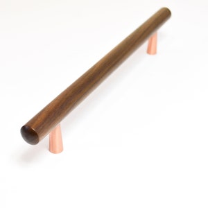 Walnut Wood Drawer Handles, Minimalist Handle Modern Cabinet Pulls ...