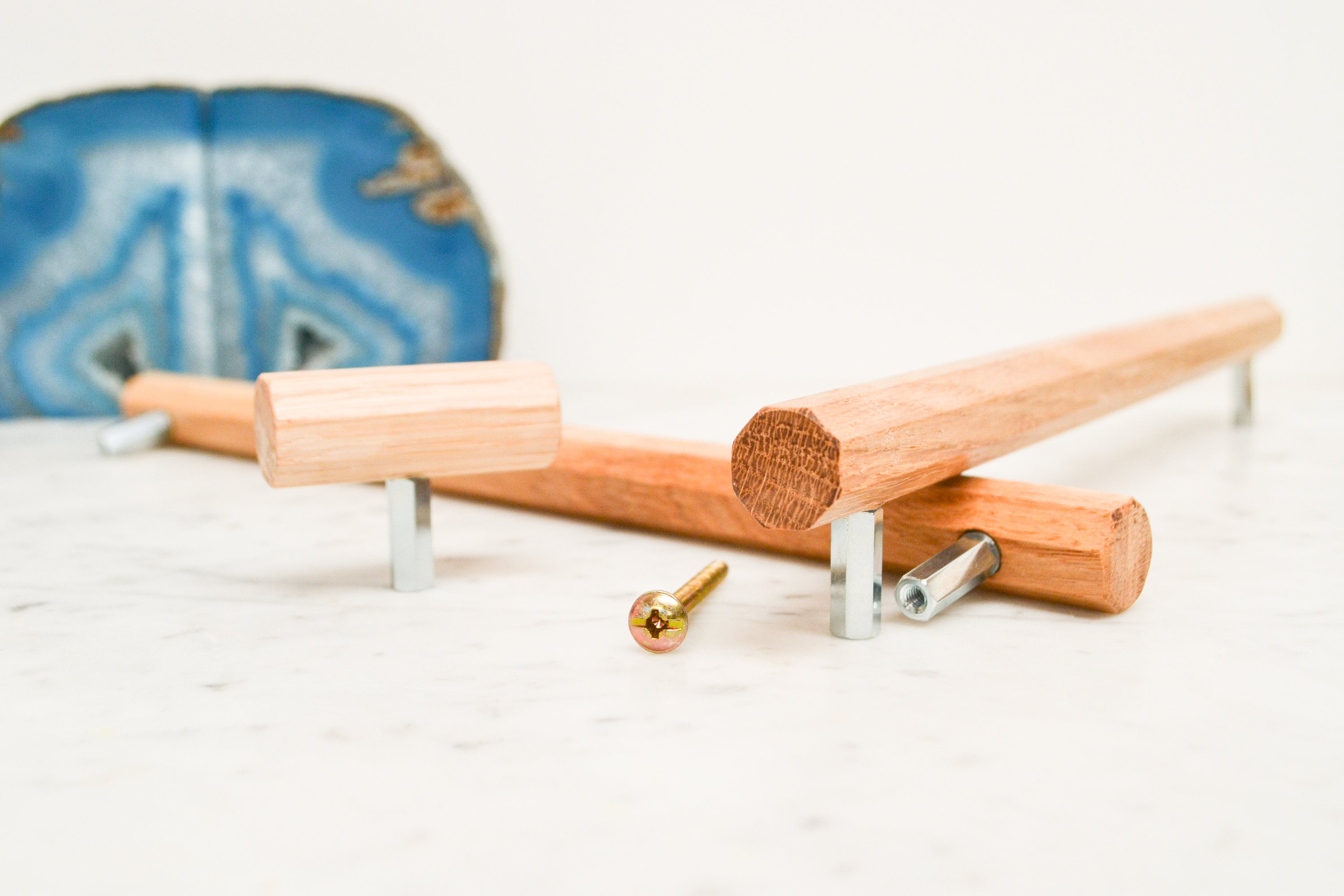 Geometric Oak Wood Drawer Handles, Minimalist Handle Modern Cabinet ...