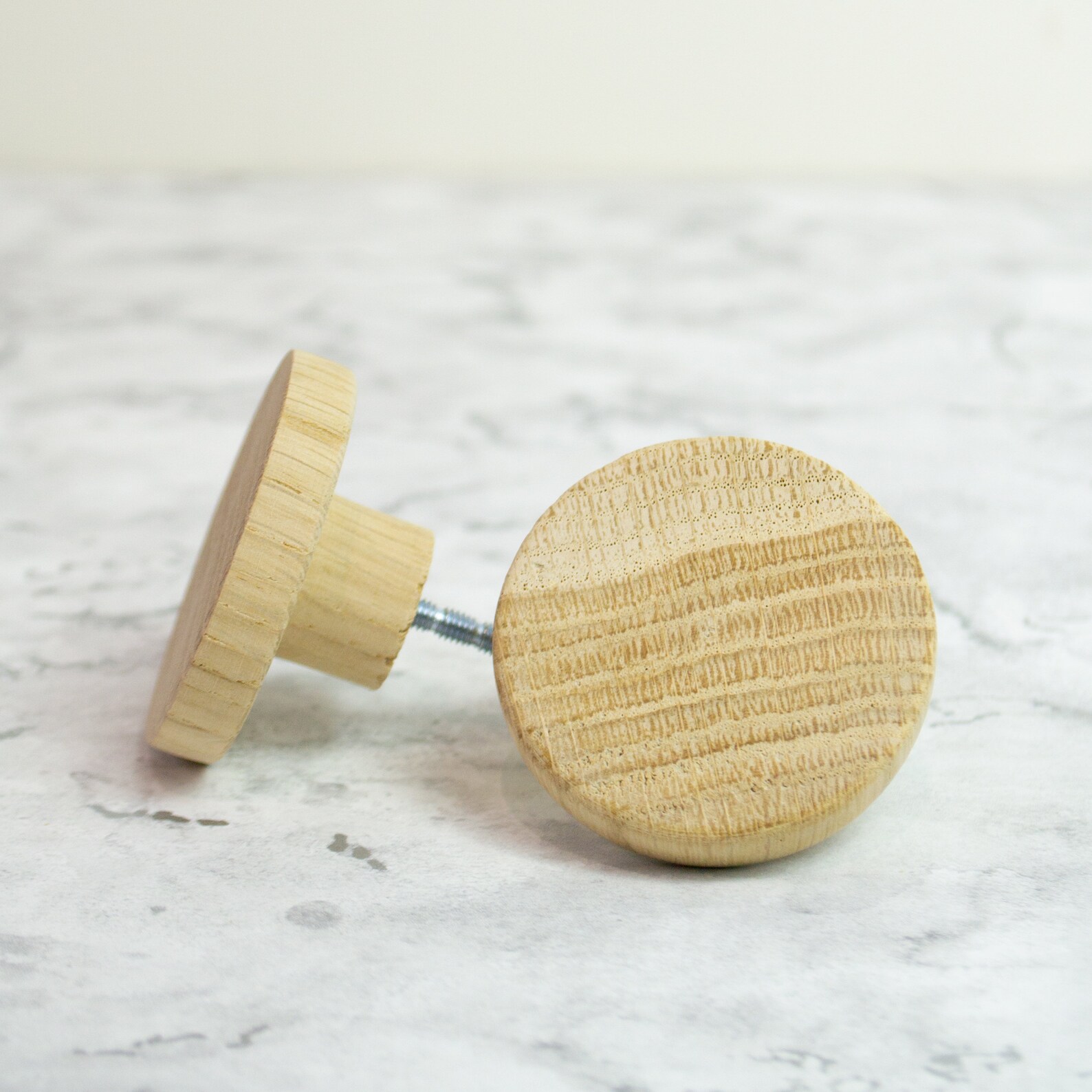 Round Oak Wood Wall Hook, Minimalist Coat Hook, Oak Modern Wall Hook ...