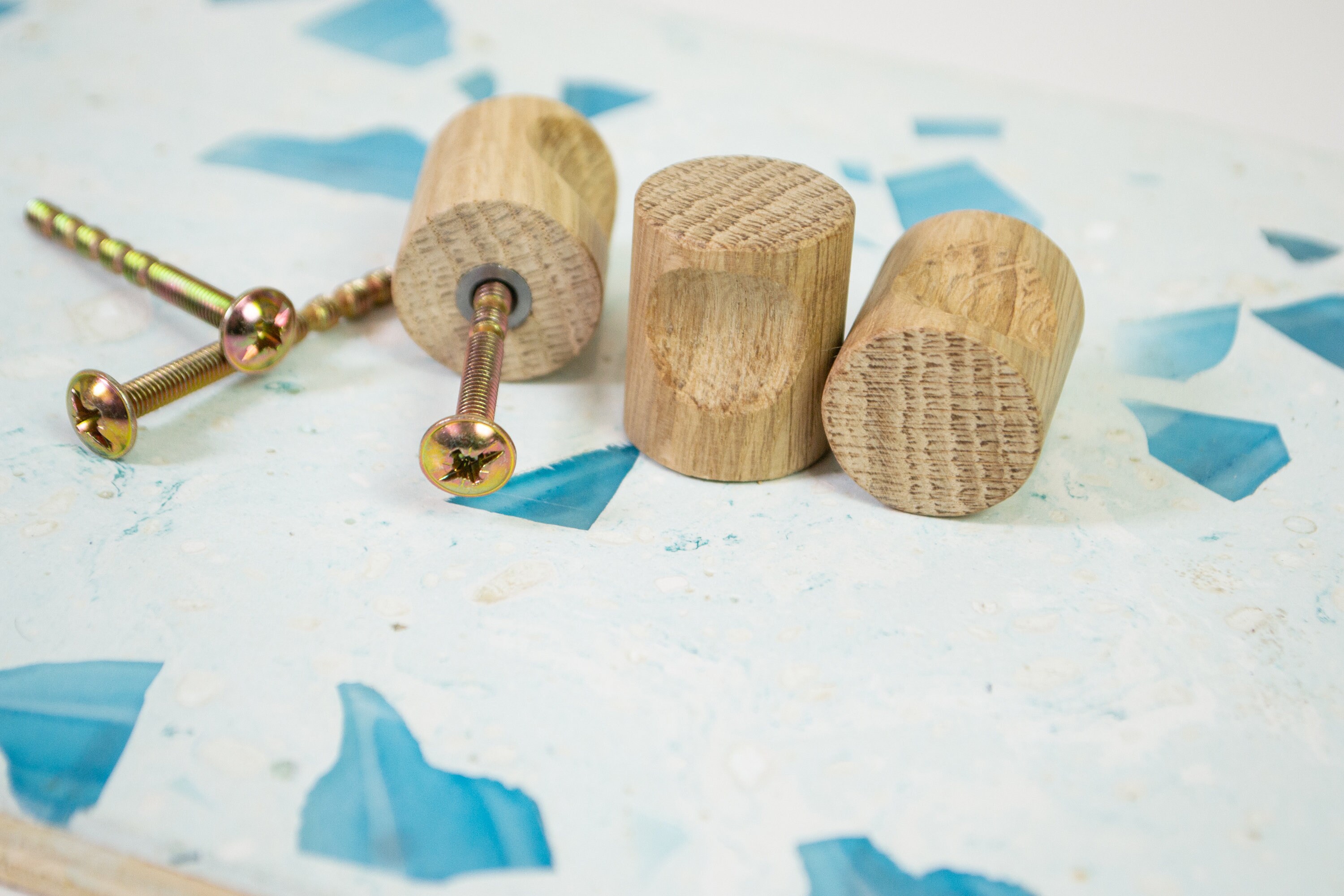 Small Oak Wood Knob Minimalist Handle Modern Cabinet Pulls - Etsy UK