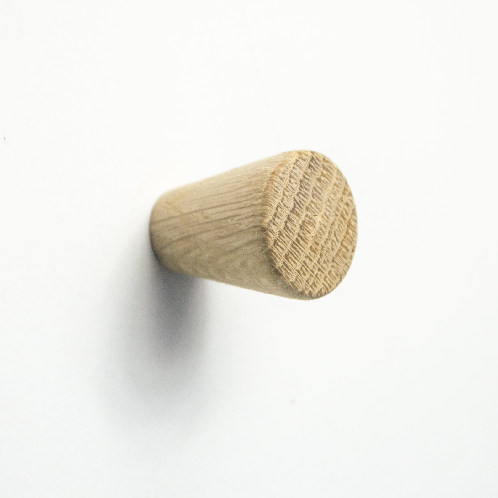 Small Flared Oak Wood Knob, Minimalist Handle Modern Cabinet Pulls ...
