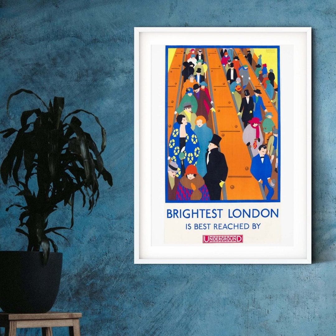 London Underground Art Deco Travel Posters, Vintage Travel Print ...