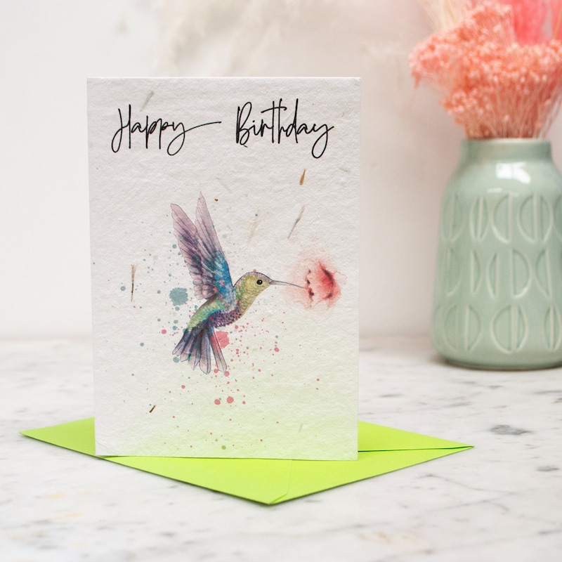 Hummingbird Card - Etsy