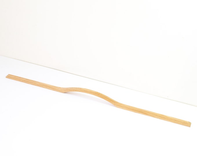 Curved Oak Wood Drawer Handles, Minimalist Handle Modern Cabinet Pulls ...