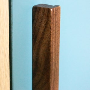 Handmade Walnut Wood Drawer Handles, Minimalist Modern Wood Drawer Pull ...