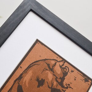 Pig Illustration Print - Square Framed Vintage Childrens Farmyard ...