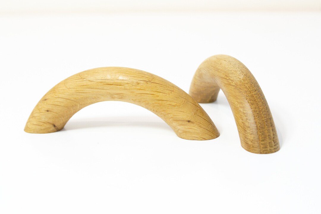 Oak Wood Drawer Handles, Minimalist Handle Modern Cabinet Pulls, Wood ...