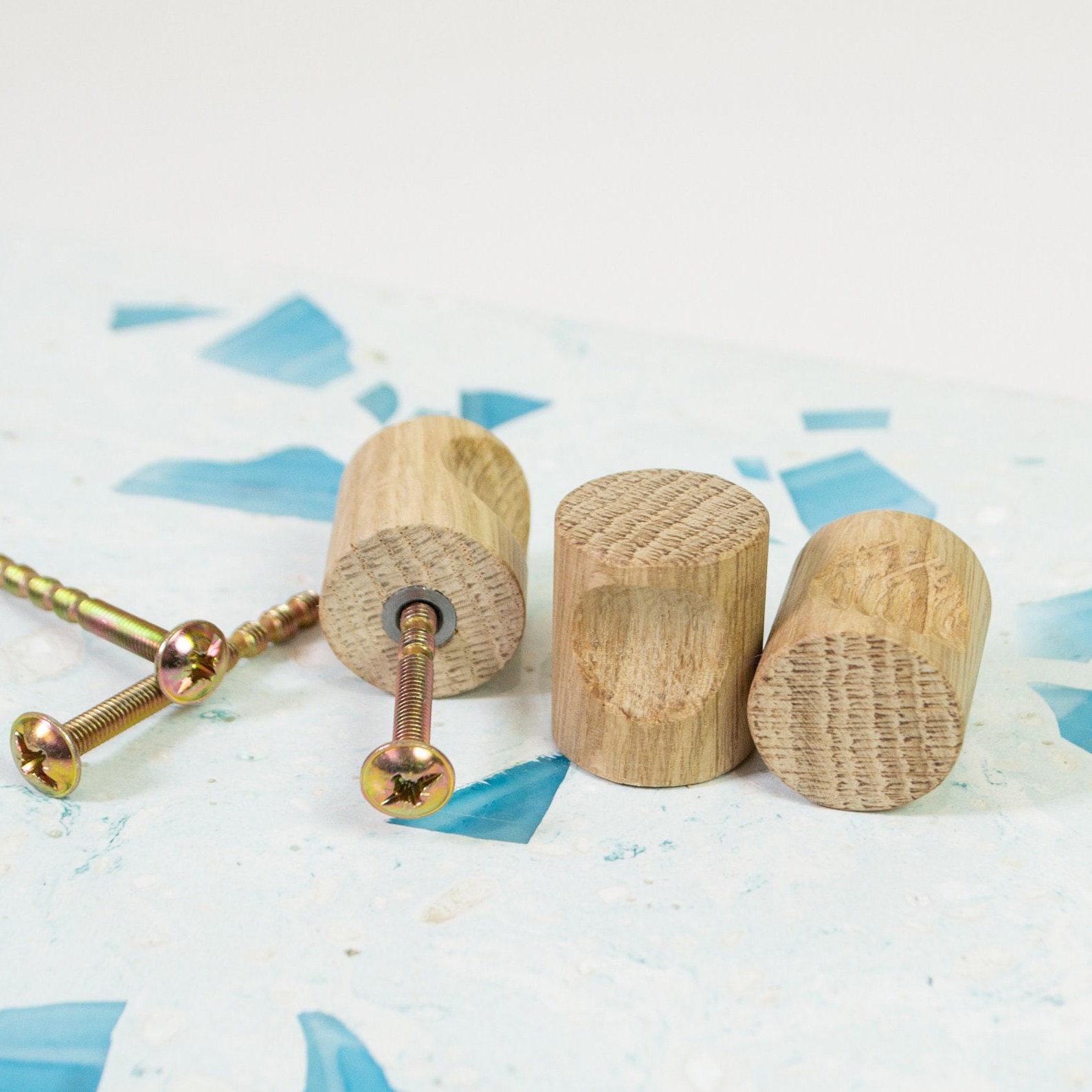 Small Oak Wood Knob Minimalist Handle Modern Cabinet Pulls - Etsy UK