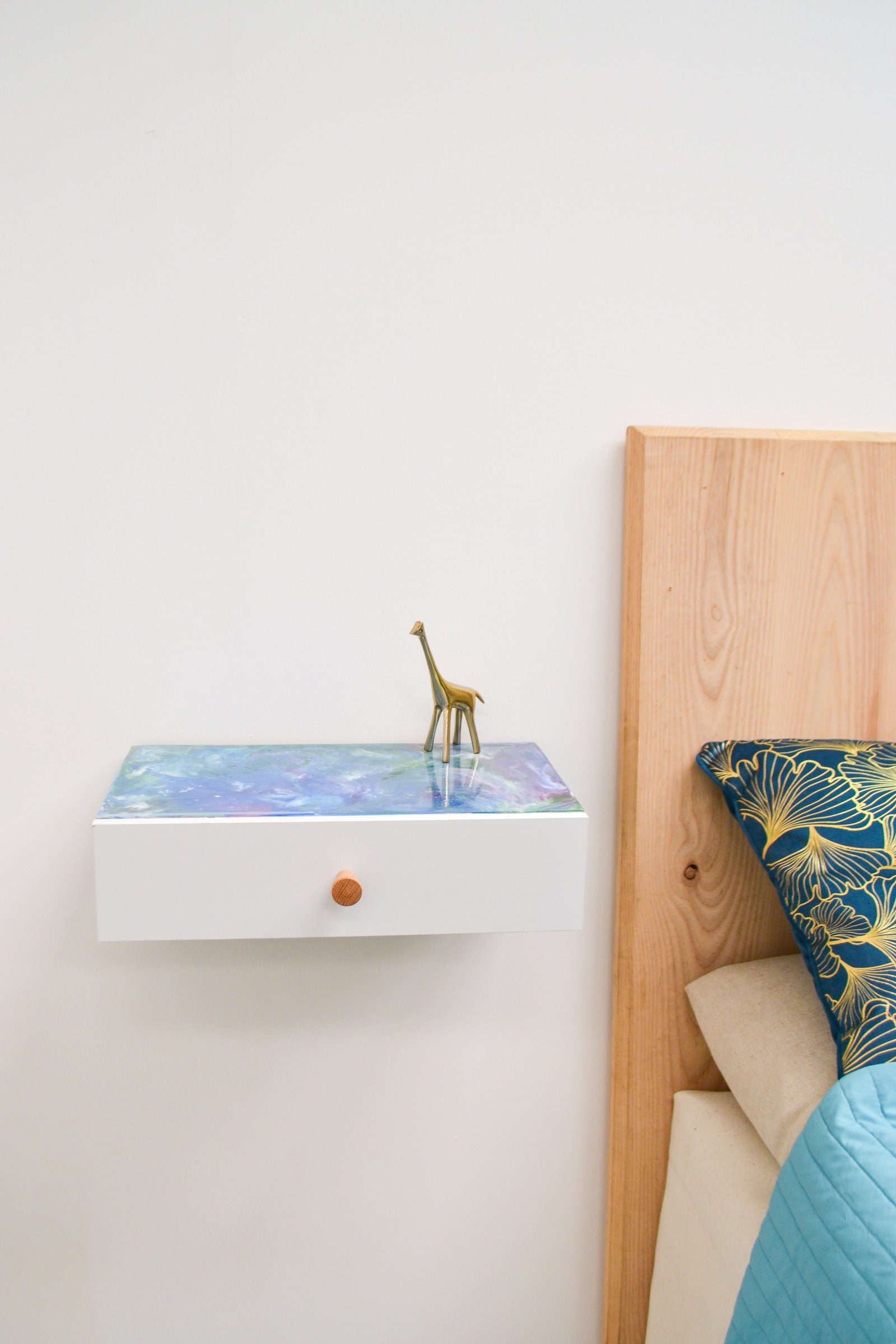 Resin Art Floating Bedside Drawer Unusual Nightstand Small - Etsy UK