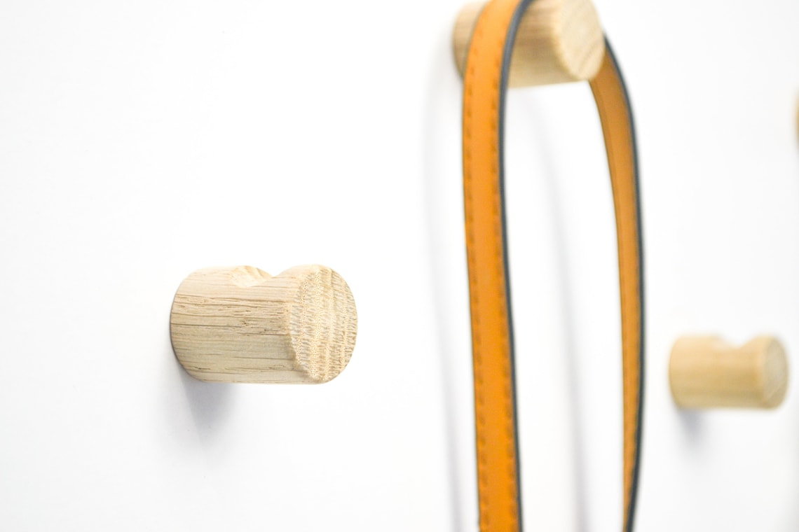 Small Oak Wood Wall Hook Minimalist Coat Hook Modern Wall | Etsy