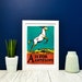 Antelope Framed Vintage Alphabet Print, Childrens Animal Art Print, ABC ...