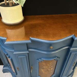 Upcycled Hand Painted Navy Blue Buffet Sideboard, Drinks Cabinet - Etsy